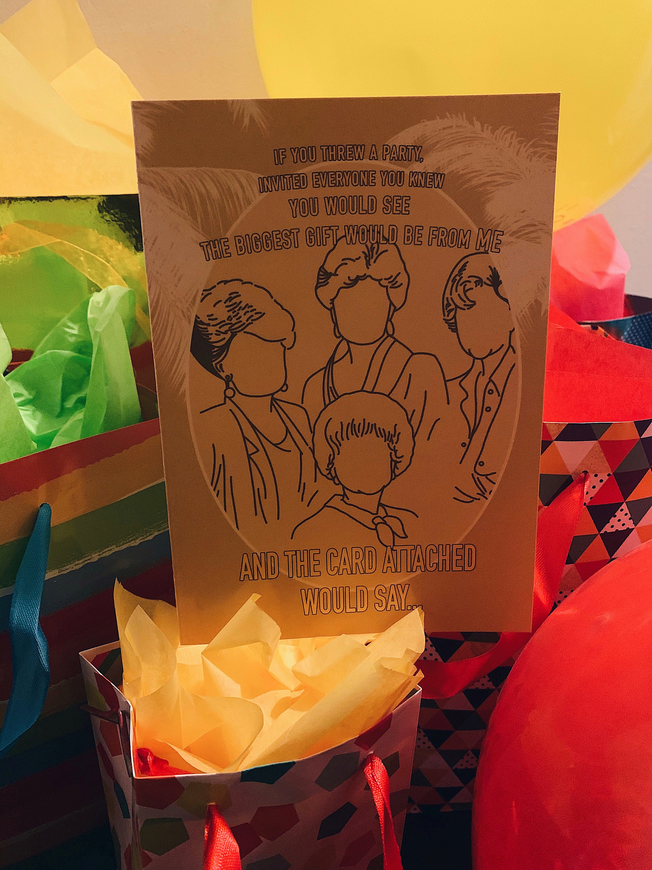 Golden Friends. Greeting Card Thank You for Being A Friend - Etsy