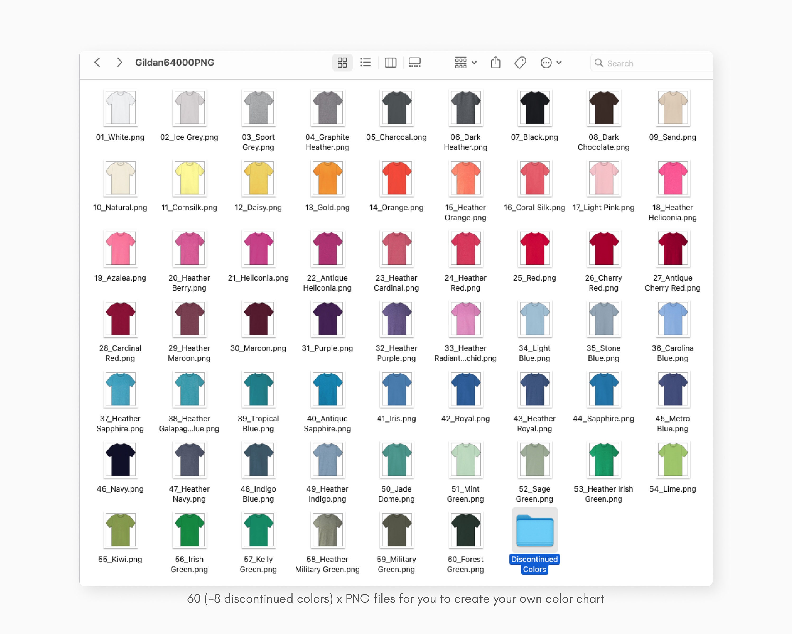 Gildan 64000 EDITABLE Canva Color Chart | Gildan 64000 Softstyle Unisex ...
