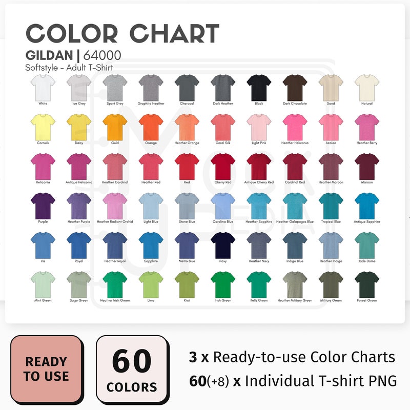 Color Chart - Etsy