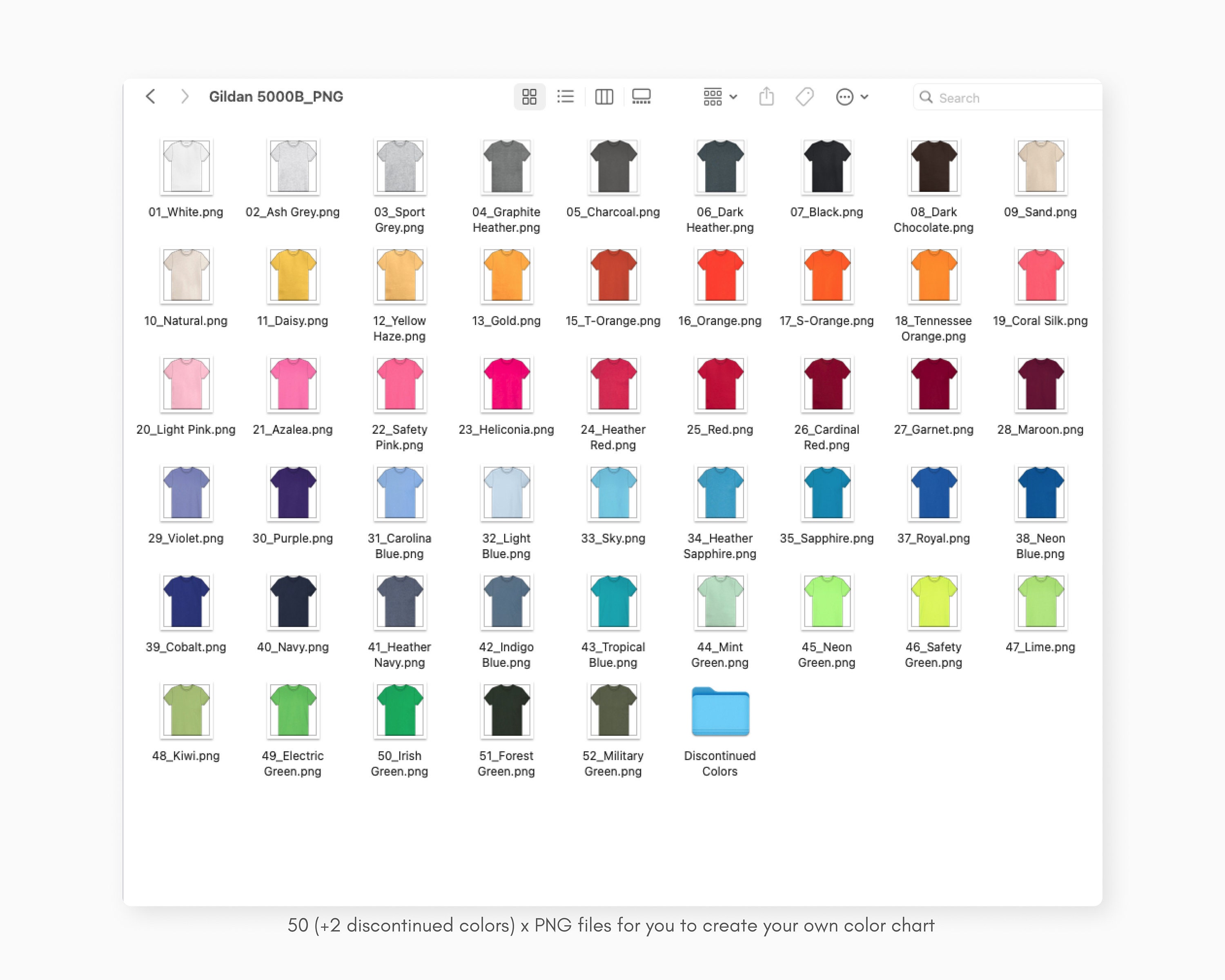 Gildan 5000B EDITABLE Canva Color Chart Gildan 5000B Heavy - Etsy