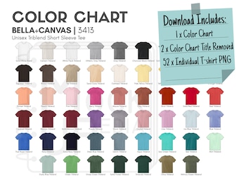 District DT6000 Size Color Chart District Very Important - Etsy