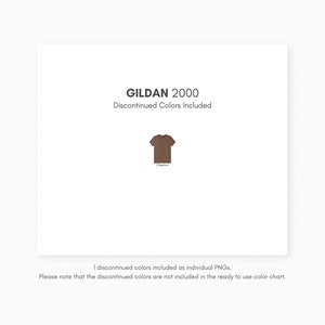 Gildan 2000 EDITABLE Canva Color Chart | Gildan 2000 Ultra Cotton ...