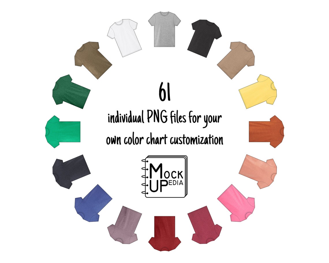 Bella Canvas 3001CVC Adult T-shirt Color Chart Bellacanvas - Etsy