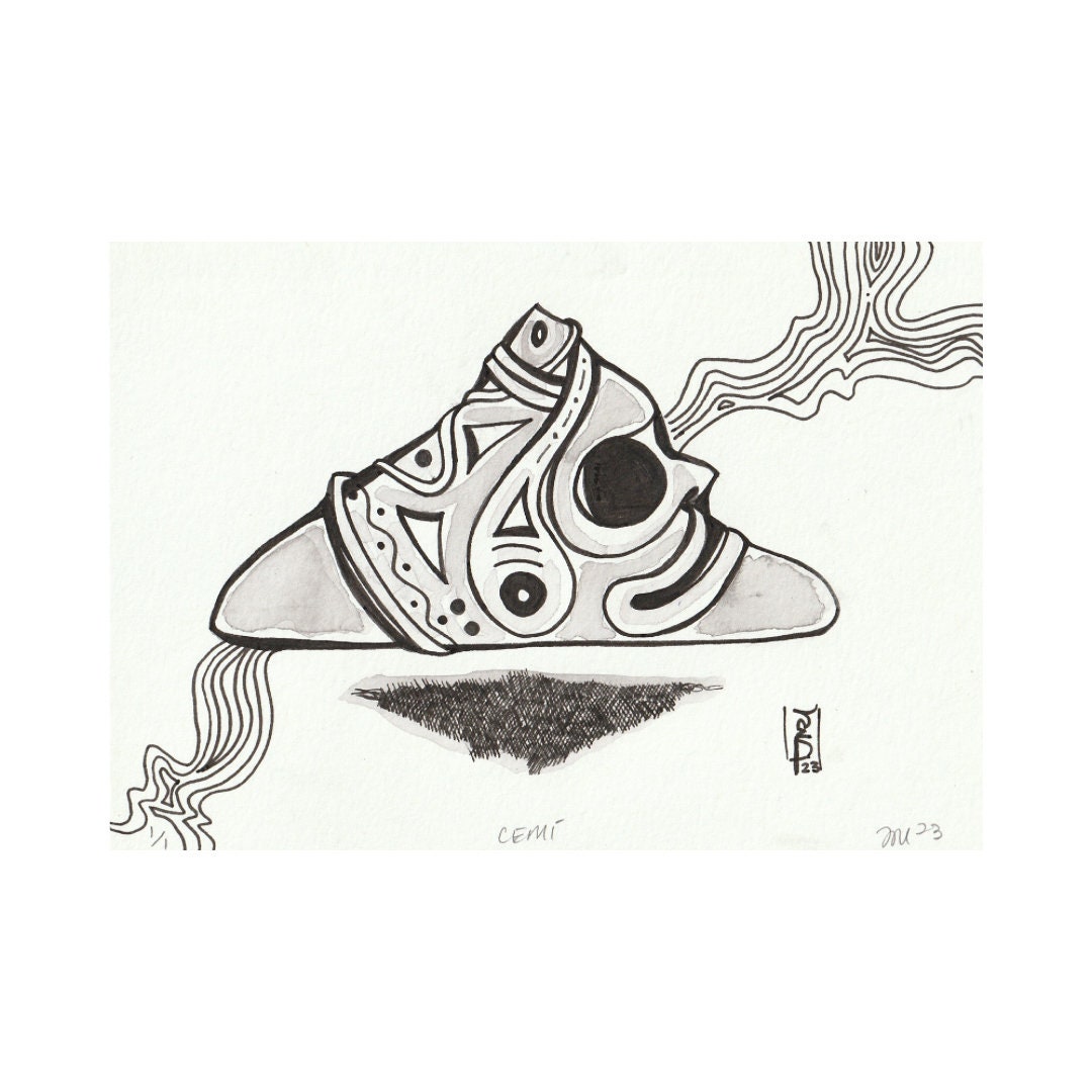 Original Drawing Signed and Numbered by Artist. "cemi" (2023) by Ura ...