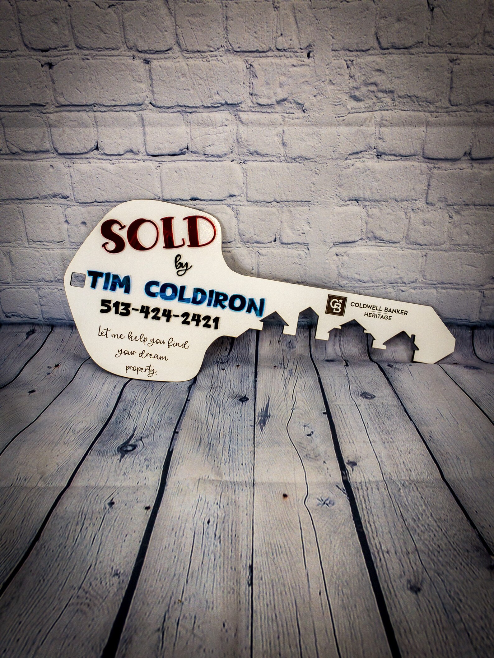 Realtor Personalized Key Sold Sign Wood and Acrylic SOLD - Etsy