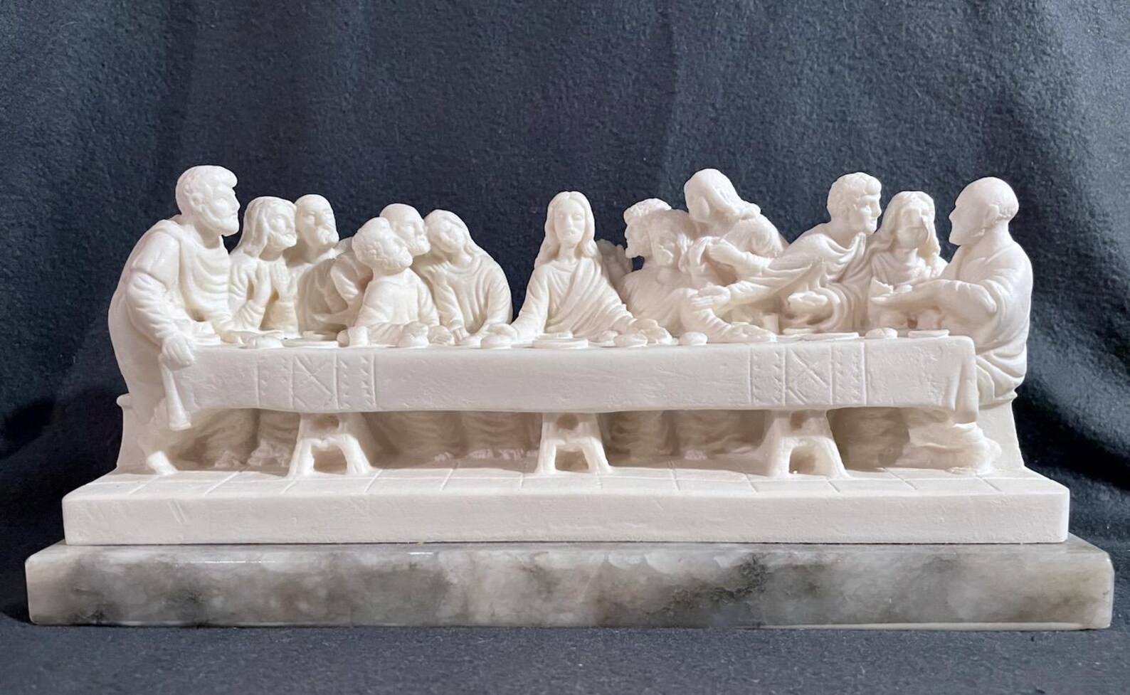 LEONARDO LAST SUPPER Frieze Heavy Art Object Cast From Marble Dust With ...