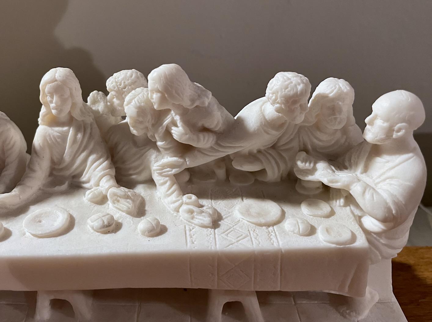 LEONARDO LAST SUPPER Frieze Heavy Art Object Cast From Marble Dust With ...