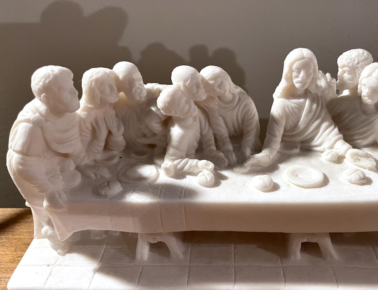 LEONARDO LAST SUPPER Frieze Heavy Art Object Cast From Marble Dust With ...