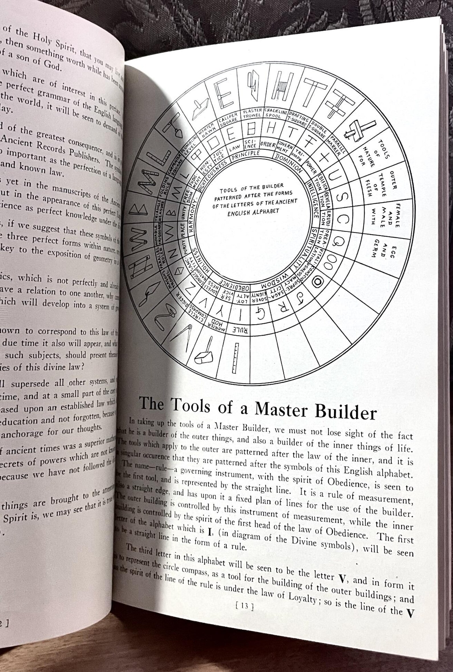 ANCIENT RECORDS 1927 1st Edition Hardcover Master Builder Masonic ...