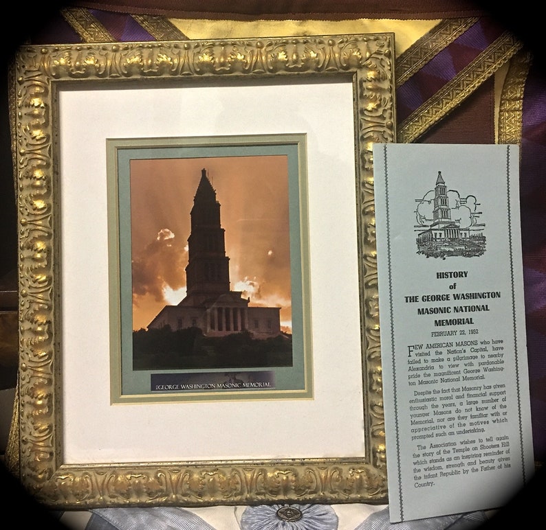 GEORGE WASHINGTON MASONIC Memorial Photo a 1952 History of the Monument ...