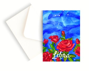 Libra Zodiac Card - Etsy