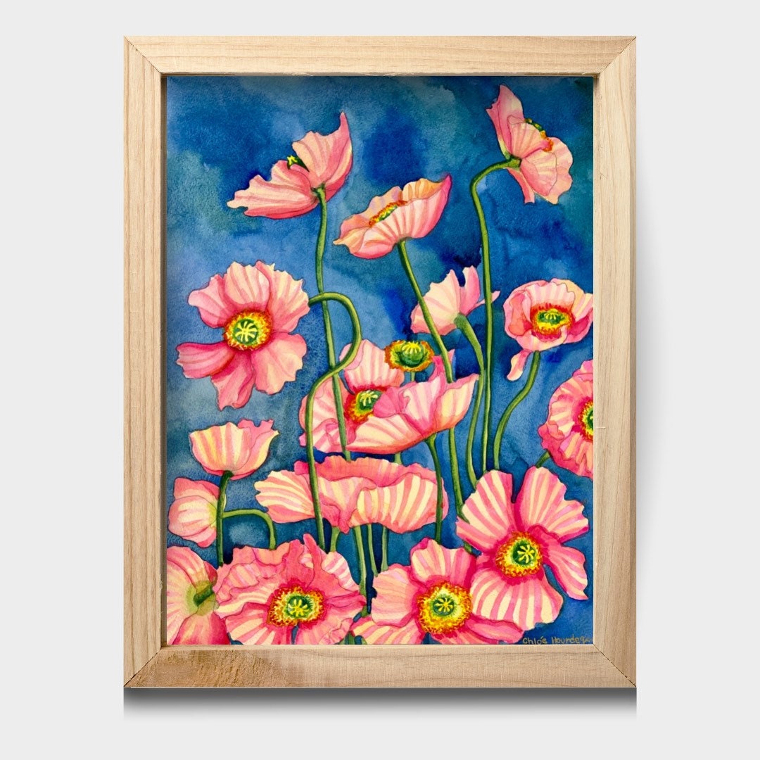 Poppy Pop up Watercolor Fine Art Giclee Print - Etsy