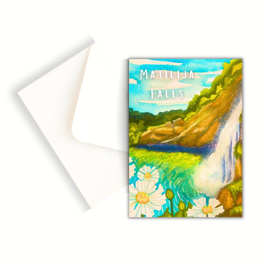 Matilija Falls Ojai Watercolor Greeting Card Blank - Etsy