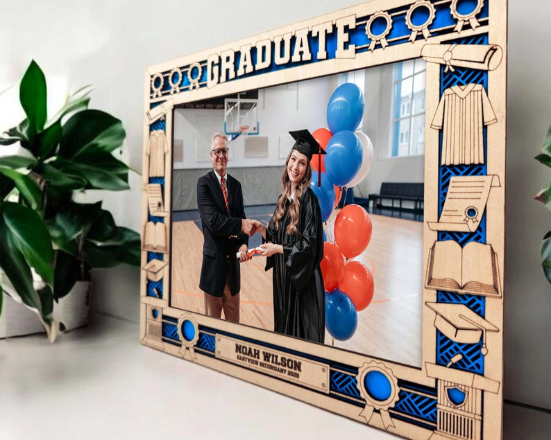 Personalized Graduation Picture Frame – Laser Cut Wood, Custom Name ...