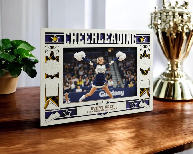 Personalized Cheerleading Picture Frame – Custom Team Gift, 4x6 5x7 ...