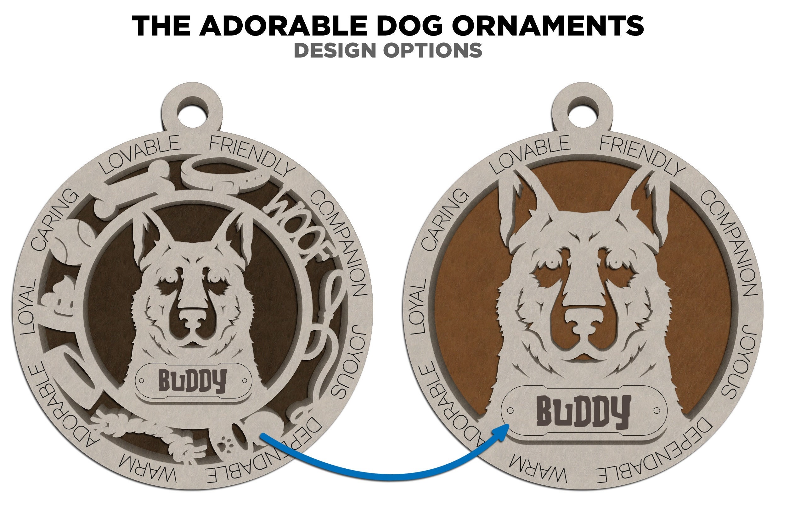 Personalized Dog Breed Christmas Ornament – Custom Wooden Pet Keepsake ...