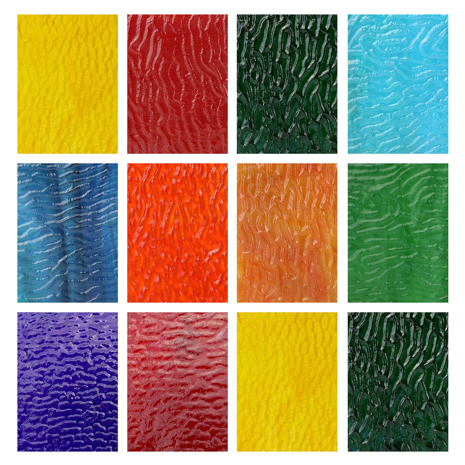 10 Sheets Variety Stained Glass Sheets Pack, 4 X 6 Inch Large Cathedral ...