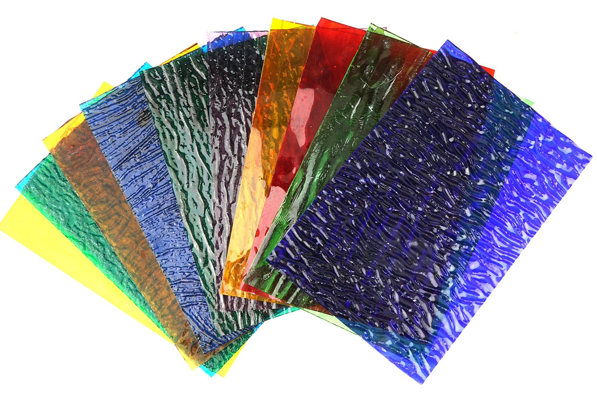 10 Sheets Variety Transparent Stained Glass Sheets Pack, 4 X 6 Inch ...