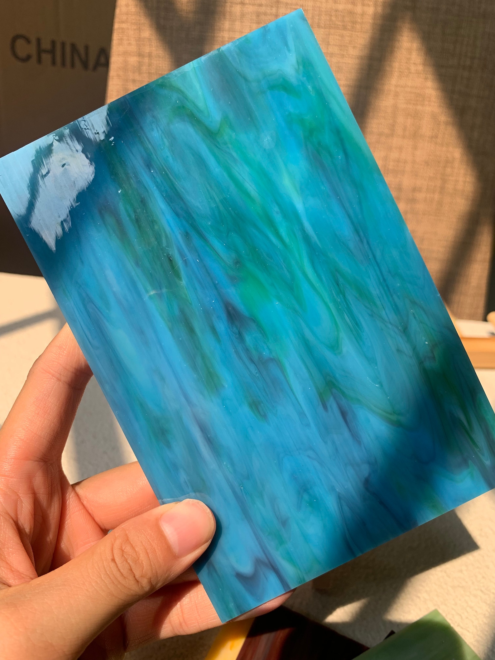 10 Sheets Variety Streaky Glass Packs , Cathedral Stained Glass Sheets ...