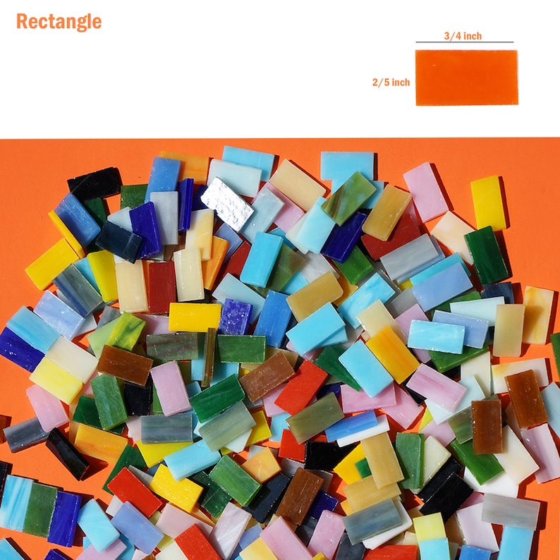 1050 Pieces Mixed Shapes Glass Mosaic Tiles for Crafts - Etsy