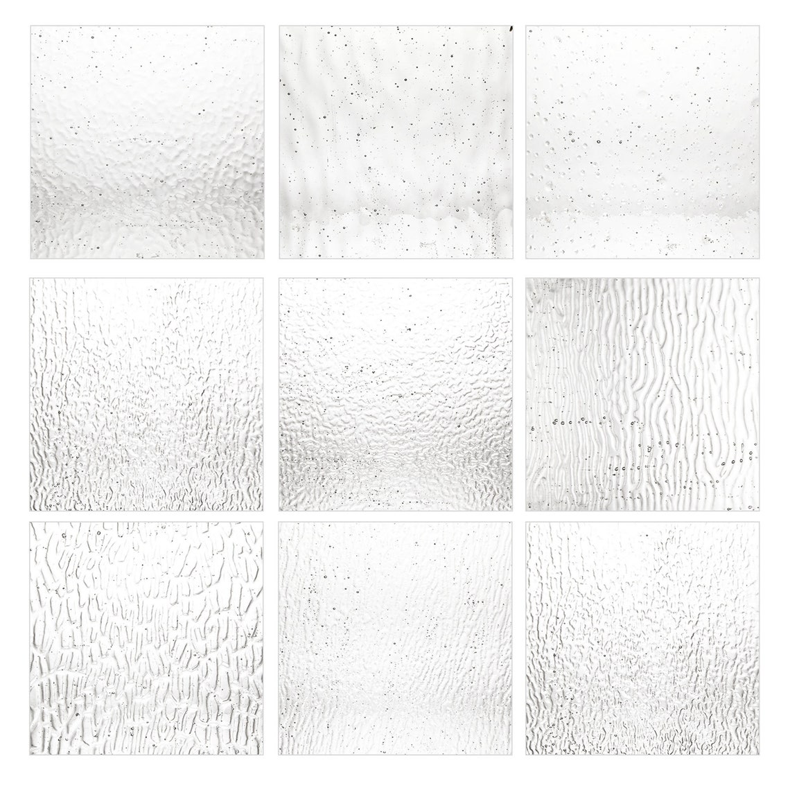 6x6 Inch Clear Textured Stained Glass Sheets Variety Etsy Uk