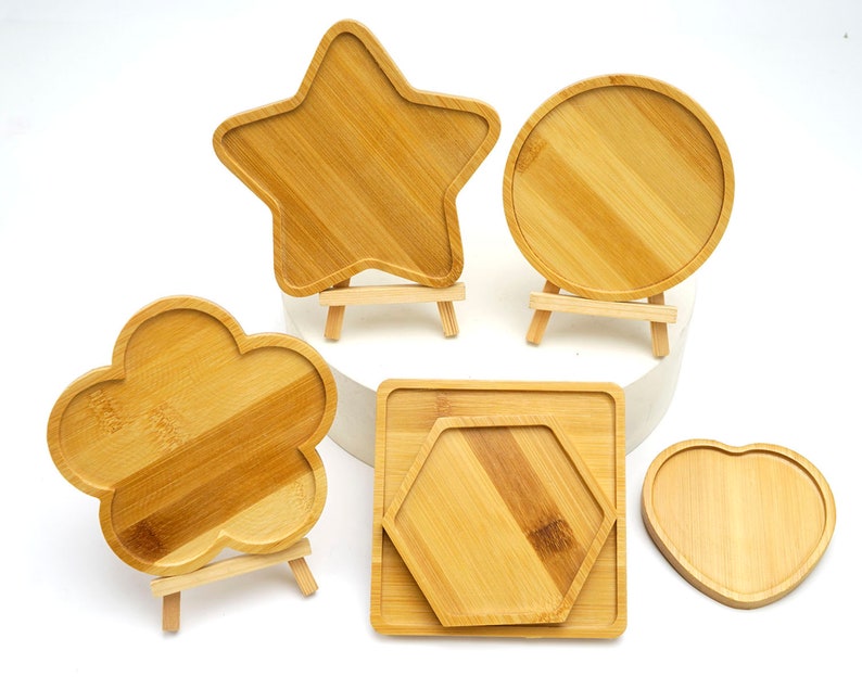 6pcs Wooden Mosaic Base Kit, Assorted Substrates for Mosaic Craft DIY ...