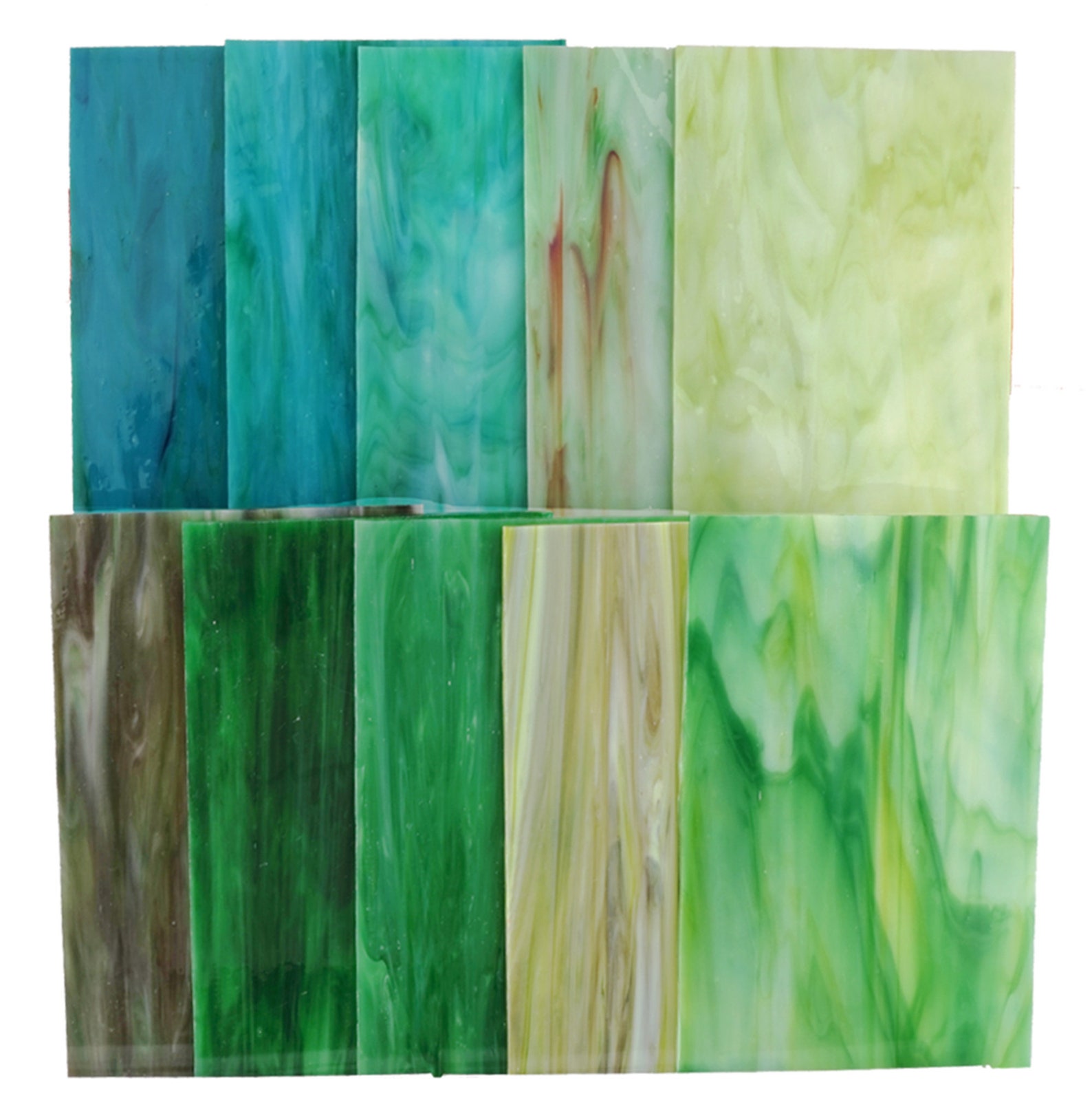 10 Sheets Variety Stained Glass Sheets Pack 4 X 6 Inch Large - Etsy