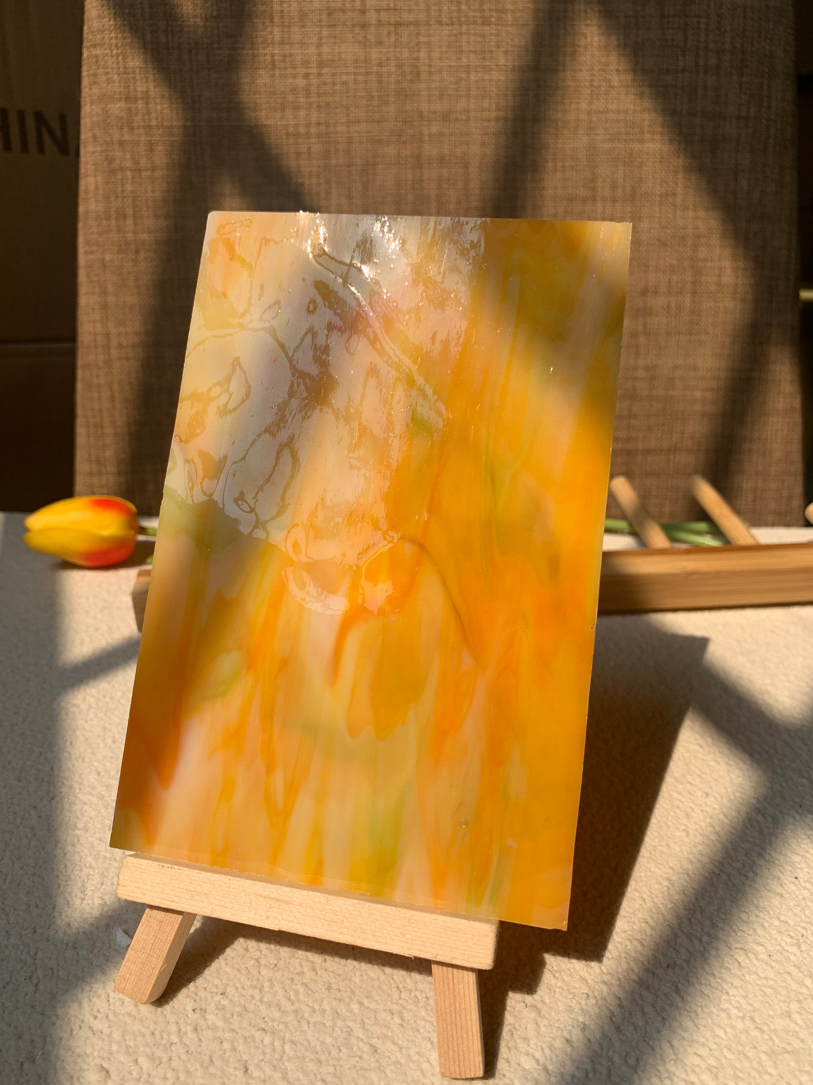 10 Sheets Variety Streaky Glass Packs , Cathedral Stained Glass Sheets ...