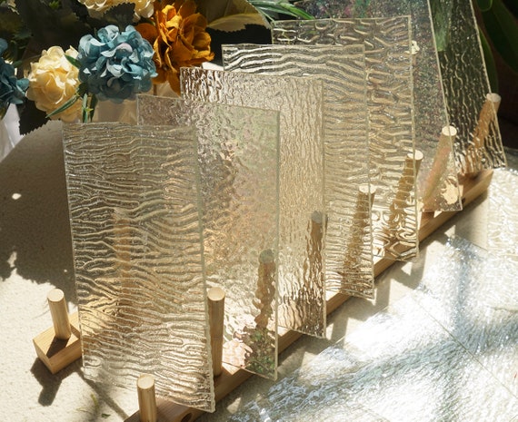 10 Sheets Clear Textured Stained Glass Sheets Pack 4 X 6 Inch | Etsy