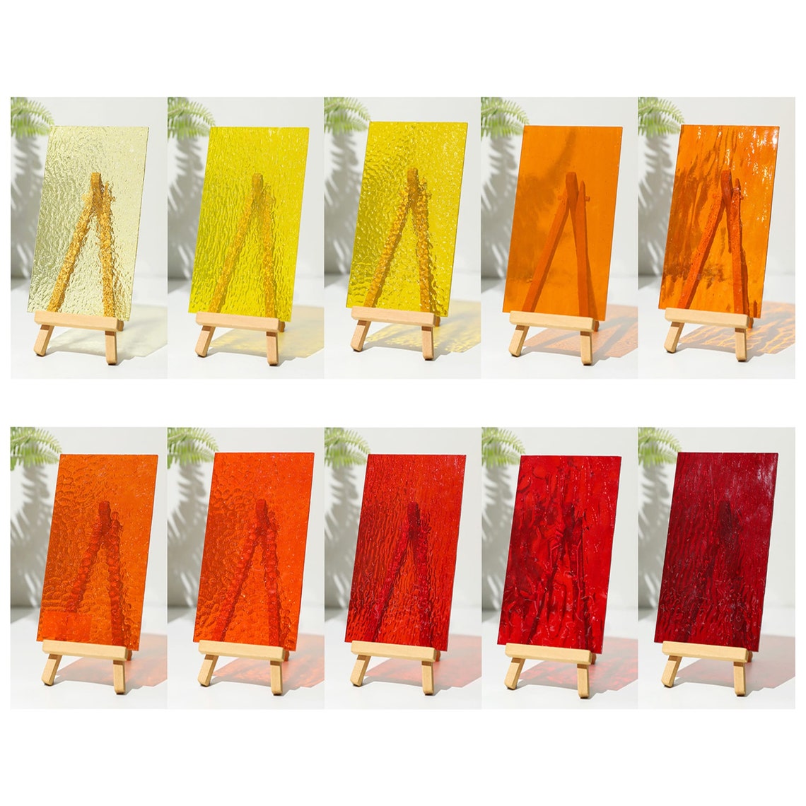 10 Sheets Transparent Stained Glass Sheets Pack 4x6 Inch - Etsy