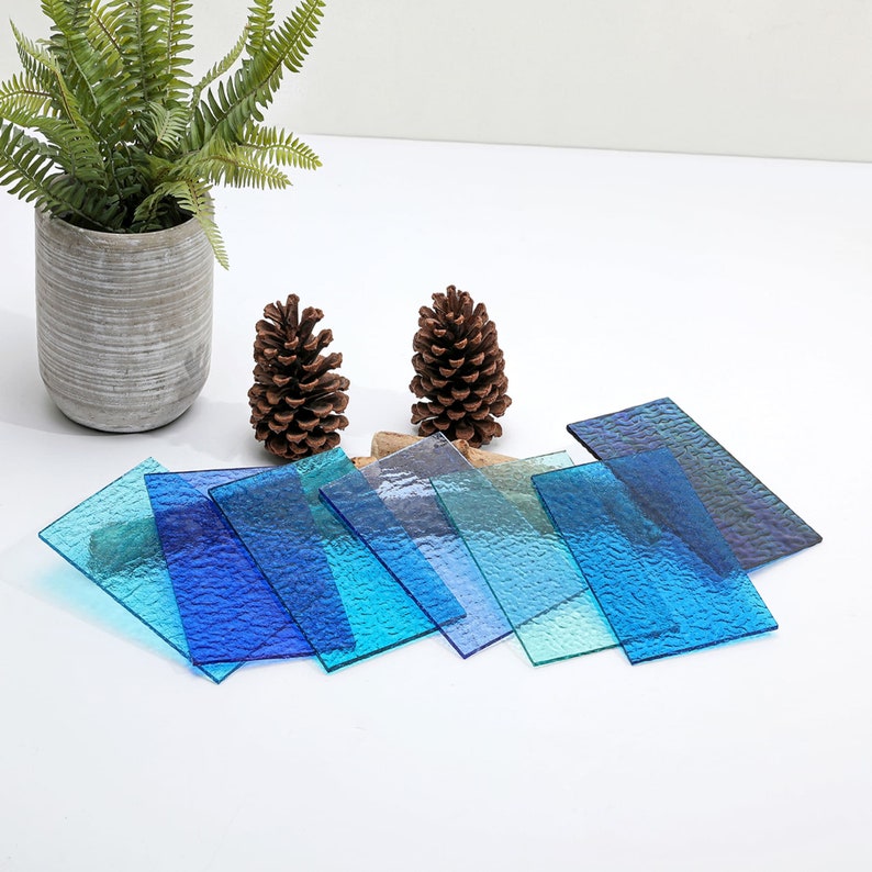 Blue Transparent Stained Glass Sheets for Craft 6x4 Inch - Etsy
