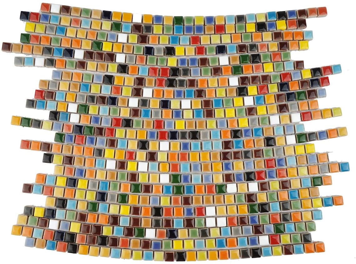 784 Pieces Colorful Ceramic Mosaic Tiles for Crafts, Tiny Square Glazed ...