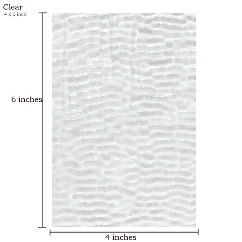 10 Sheets Clear Textured Stained Glass Sheets Pack 4 X 6 Inch | Etsy