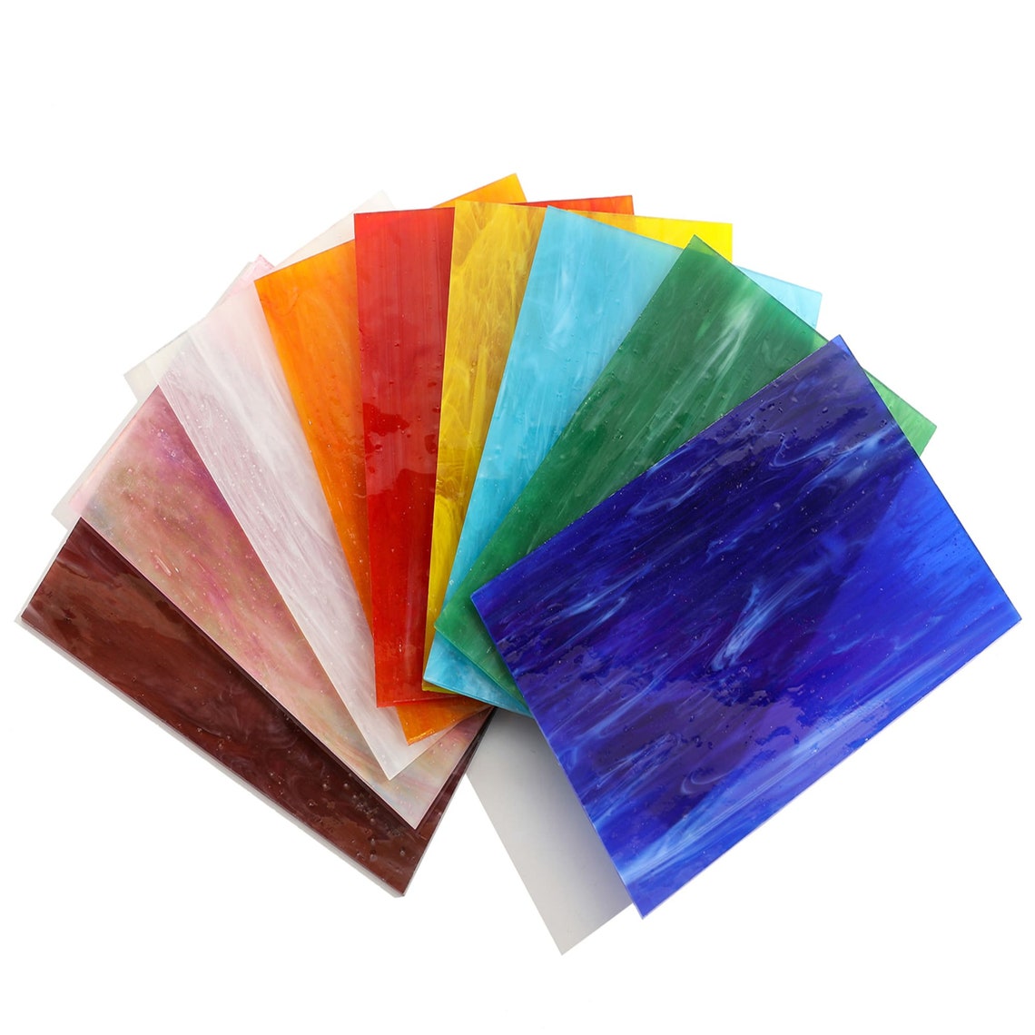 Semi-translucent Stained Glass Sheets Pack Variety Mixed - Etsy