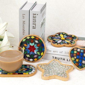 10PCS Wooden Mosaic Bases, Assorted Shapes Mosaic Substrates for DIY ...