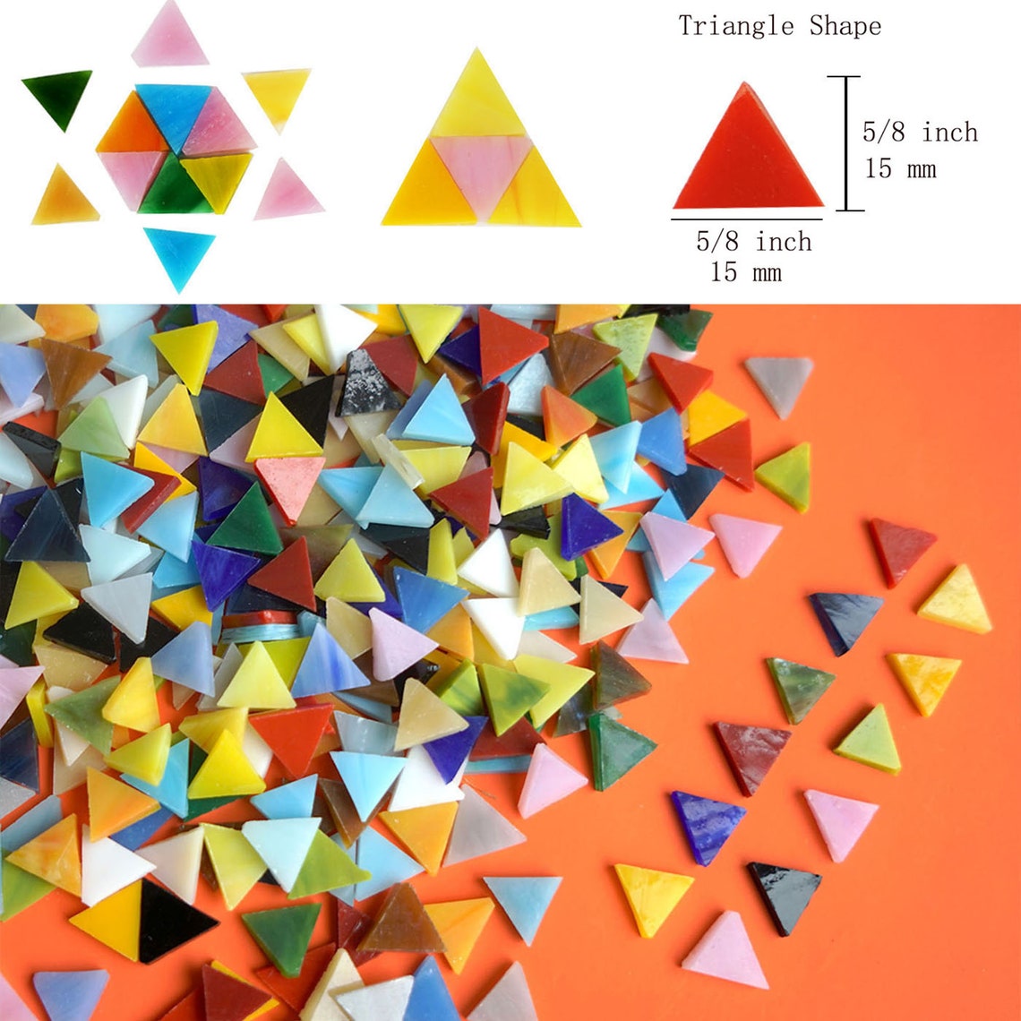 1050 Pieces Mixed Shapes Glass Mosaic Tiles for Crafts - Etsy