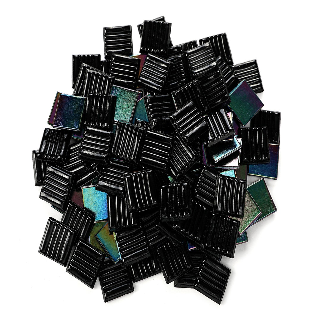 Lanyani 100 Pieces Metallic Glass Tiles for Mosaic Crafts, 3/4 Vitreous ...