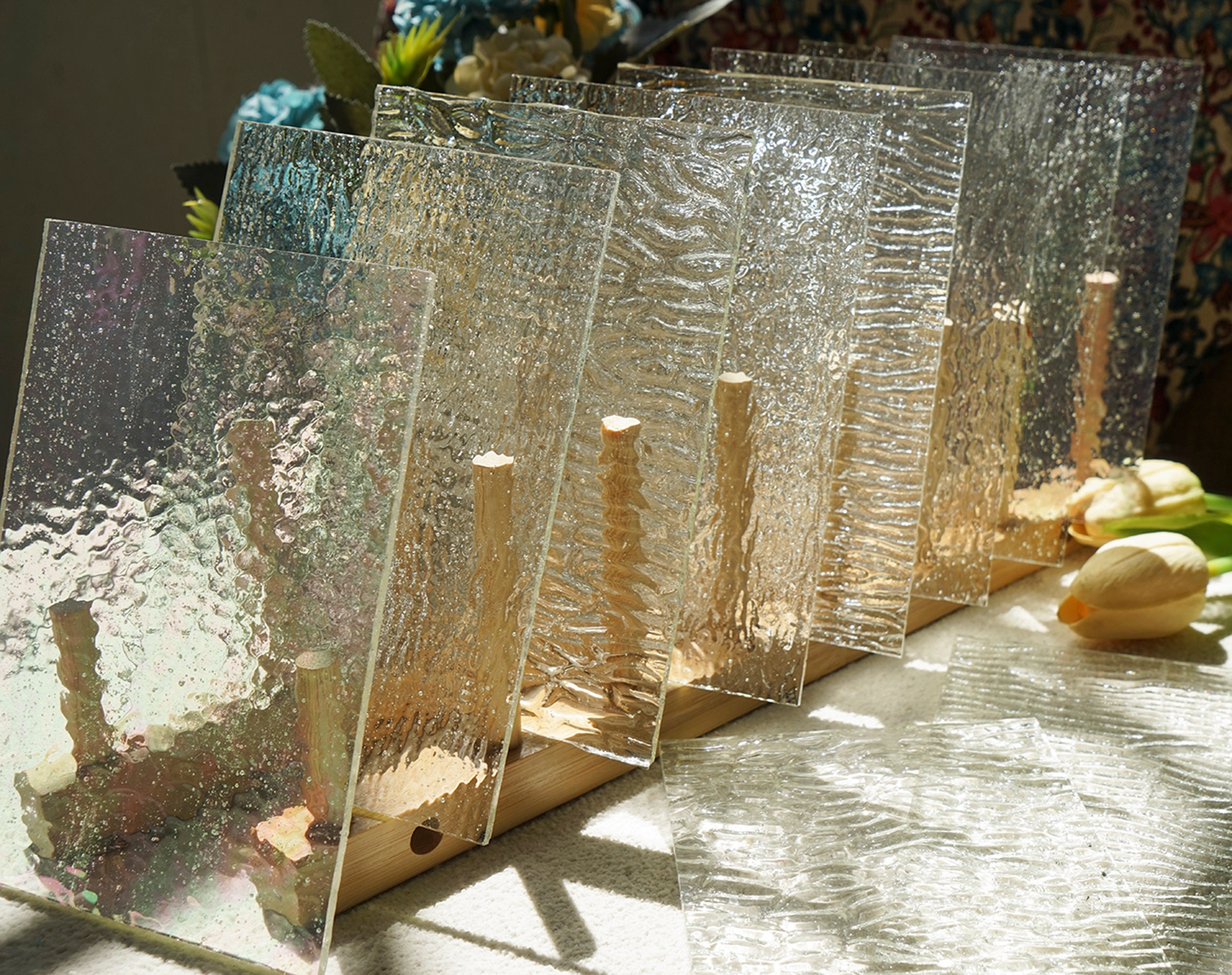 10 Sheets Clear Textured Stained Glass Sheets Pack 4 X 6 Inch | Etsy