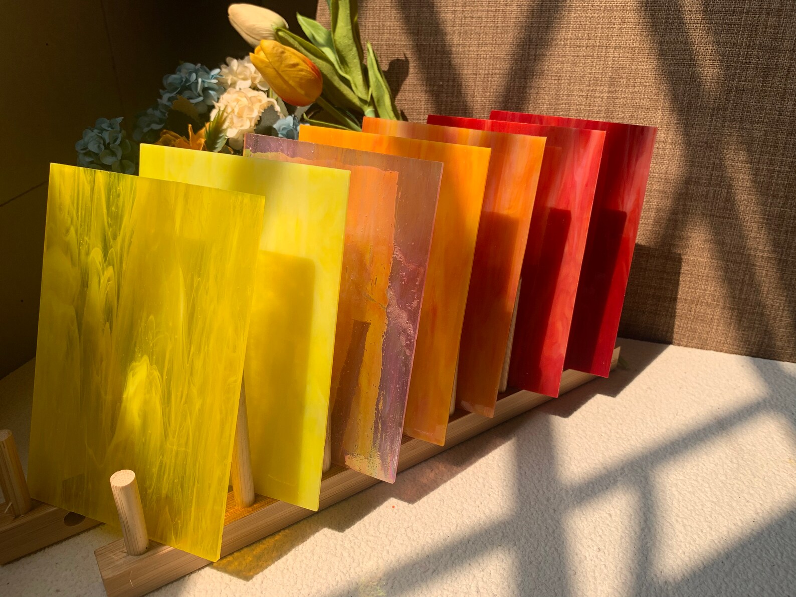 10 Sheets Variety Stained Glass Sheets Pack 4 X 6 Inch Large - Etsy