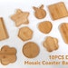 10PCS Wooden Mosaic Bases, Assorted Shapes Mosaic Substrates for DIY ...