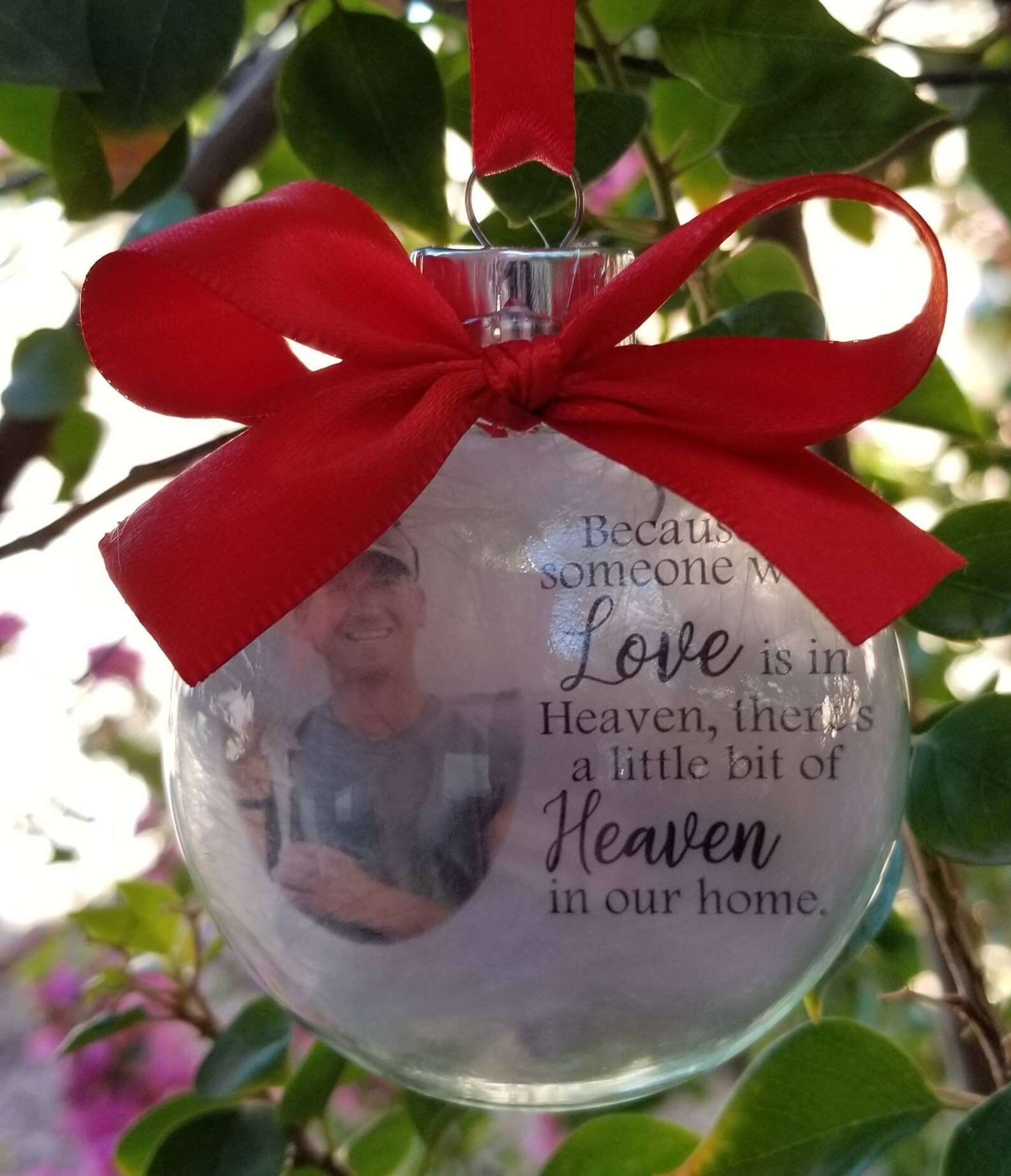 In Memory Ornament With Picture Memorial Ornament - Etsy