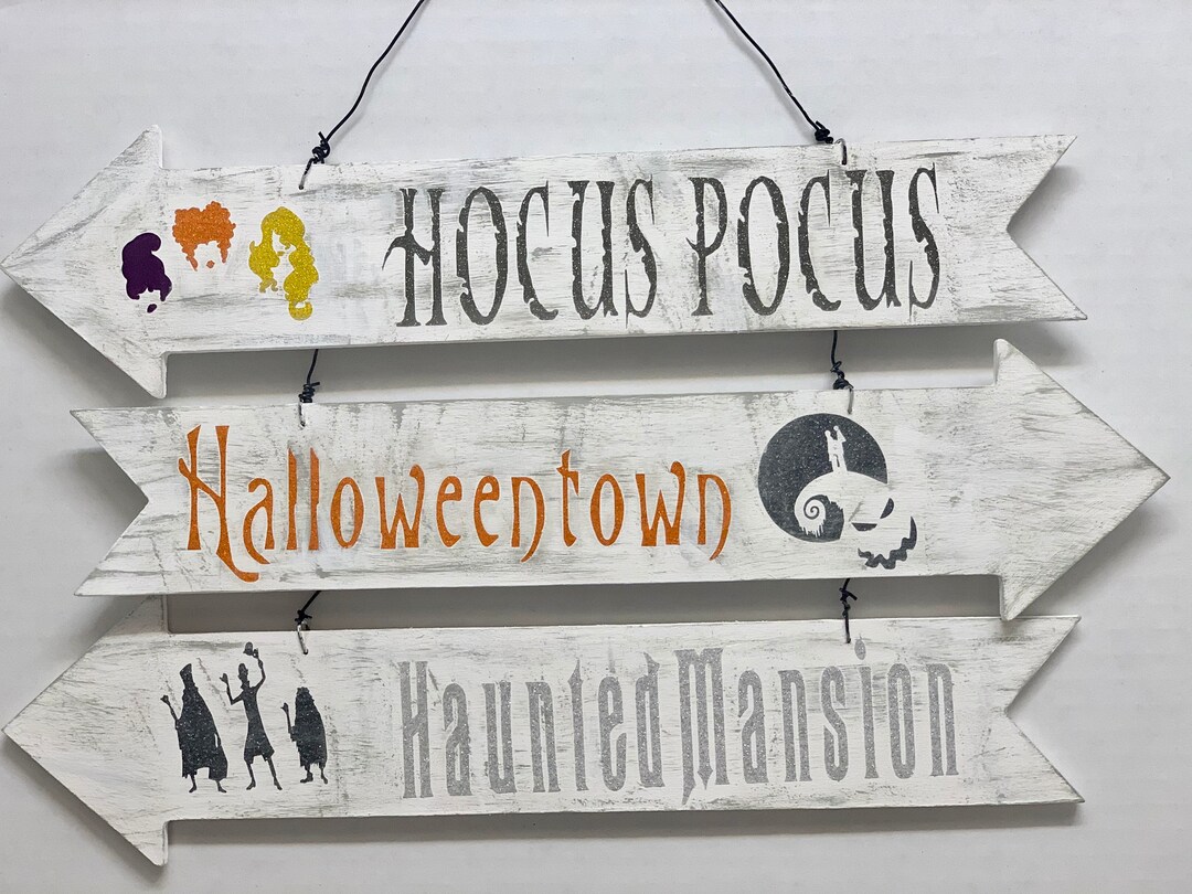 Disney Halloween Direction Sign - Etsy