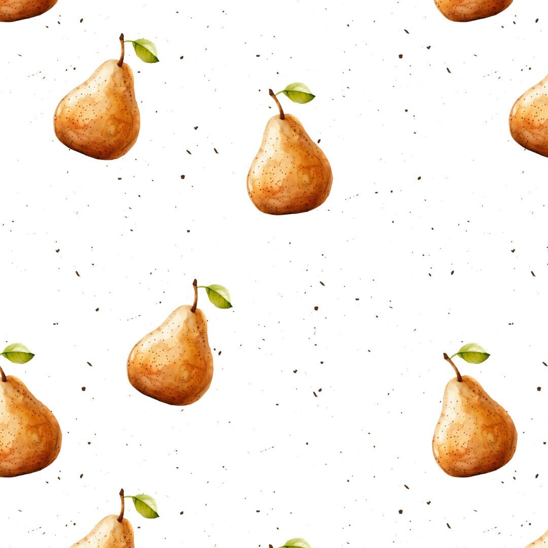 Pear, Fruit, Seamless Fabric Design, Simple Seamless Fabric Design ...