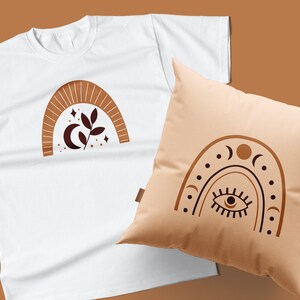 Rainbows Boho Art Print, Rainbows Clipart Svg, Printable Rainbows ...