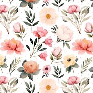 Floral Seamless Fabric Design, Blue Flower, Seamless Fabric Design ...