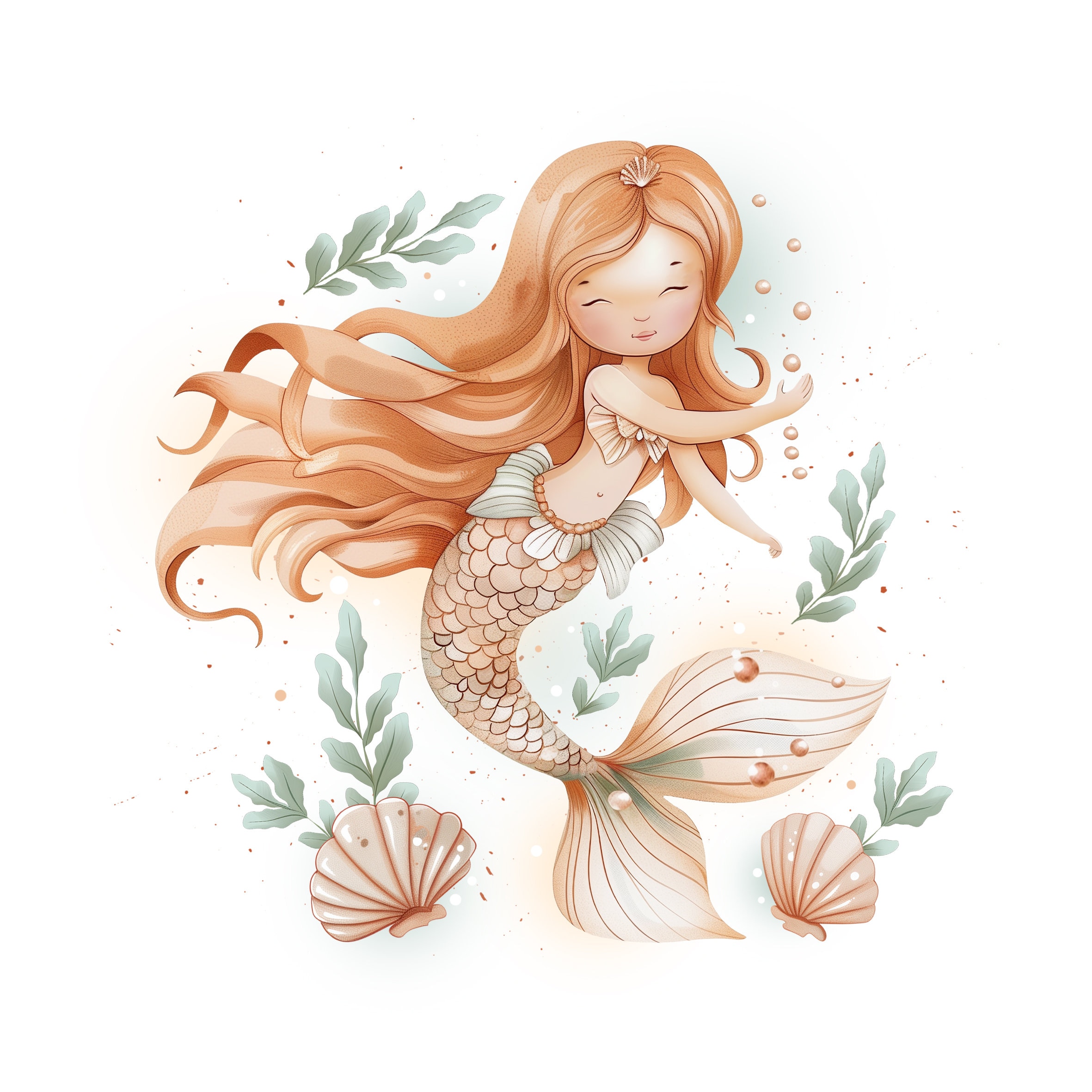 Mermaid Panel, Fabric PNG Sublimation File, Transfer, Heat Transfer ...