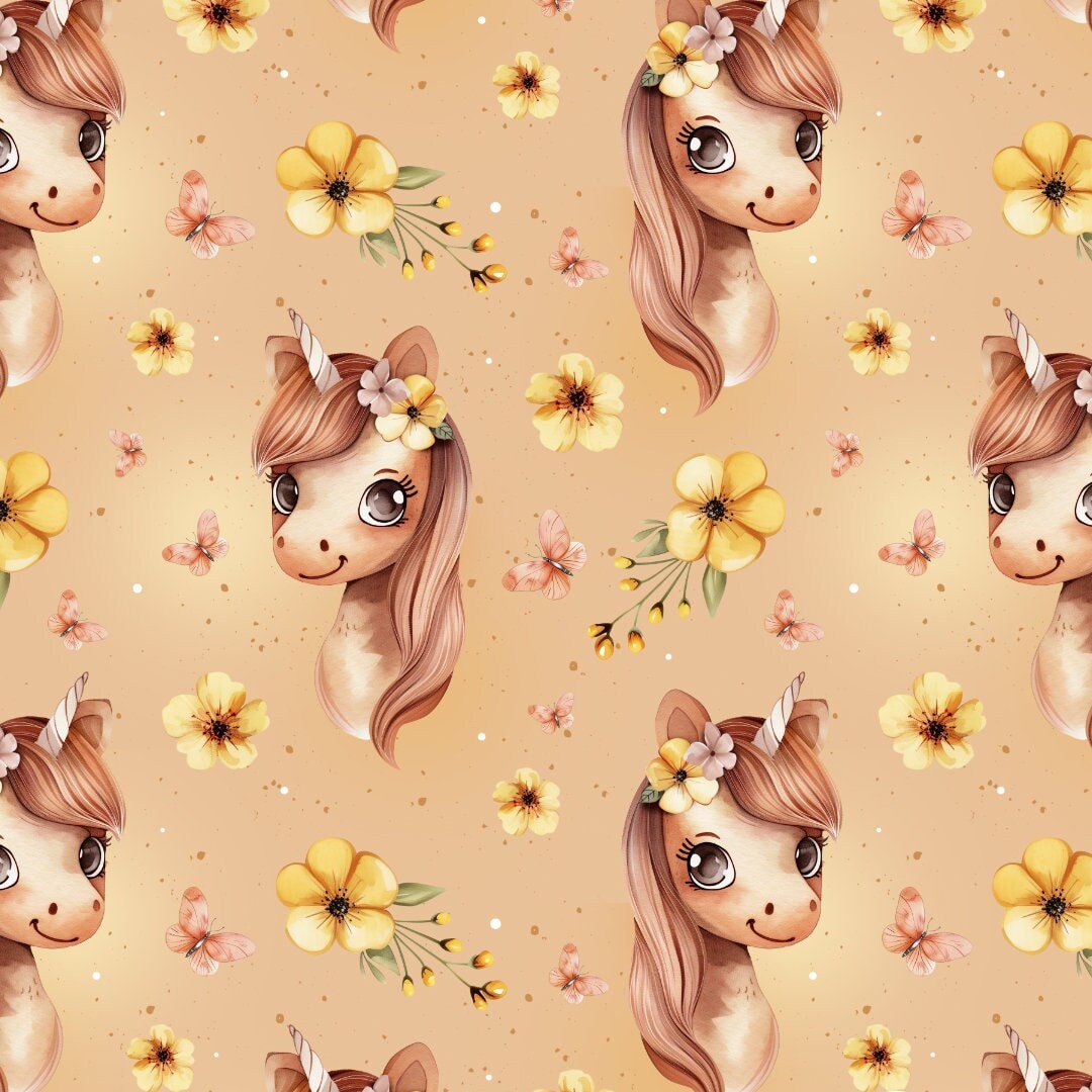 Cute Unicorn, Seamless Fabric Design, Pattern Exclusive Colourway ...