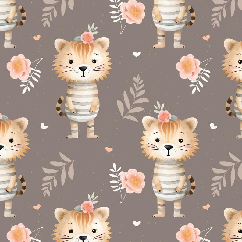 Tiger Pattern, Exclusive Design, Seamless Fabric Design, Pattern ...