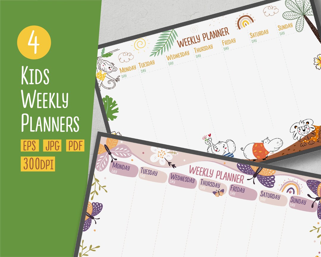 Kids Weekly Planner, Planner Printable, Home School Planner, Home ...