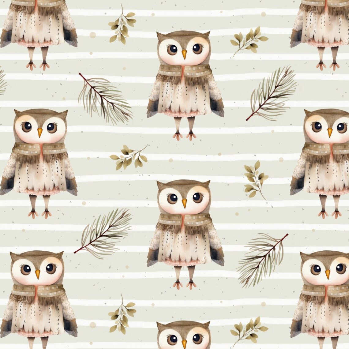Cute Owl, Exclusive Design, Seamless Fabric Design, Pattern Exclusive ...